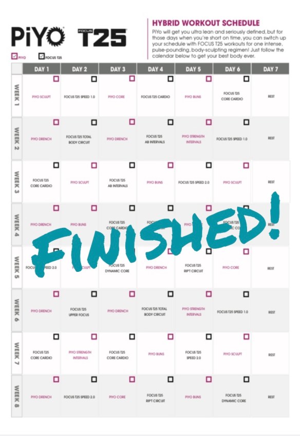 T25 Hybrid Schedule T25 Workout 2025 Unbeatable
